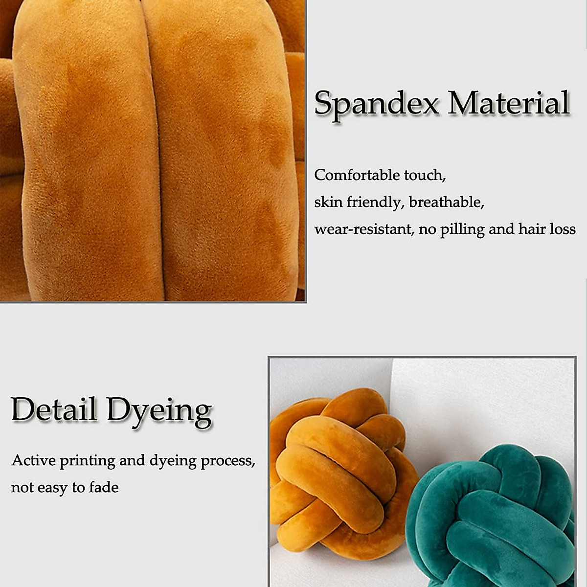 FPYWO Knot Pillow Ball Hot Pink Decorative Throw Pillow,Soft Home Round Pillow,Small Ball Pillows,Handmade Plush Pillow Cushion for Bedroom, Sofa, Couch