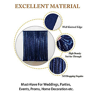 ShinyBeauty PHOTOBOOTH Background Best Choice-4FTx7FT-Sequin backdrops, Sequin Fabric,Wedding backdrops,Rust Backdrop,Sequin Curtains,Photography Backdrop (Buy it Now) (4FTx7FT, Navy Blue)