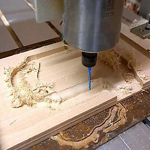 CNC Router Bit 3 Flutes 1/8 inch Cutting Dia 1/4 inch Shank Spiral Solid Carbide End Mill with NACO Coating for Wood Cut Carving Engraving