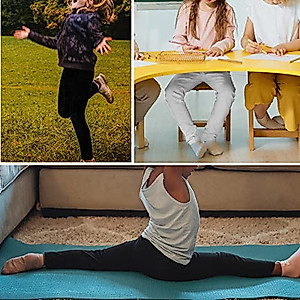 Auranso Kids Girls Leggings Full Length Cotton Tights Pants L 7-8 Years