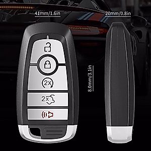 Tyranway Key for Fits for Ford Edge/Fusion 2017-2020/Explore/Mustang 2018-2020/Mustang Cobra 2019-2020 Keyless Entry Remote Replaces FCC ID: M3N-A2C93142600