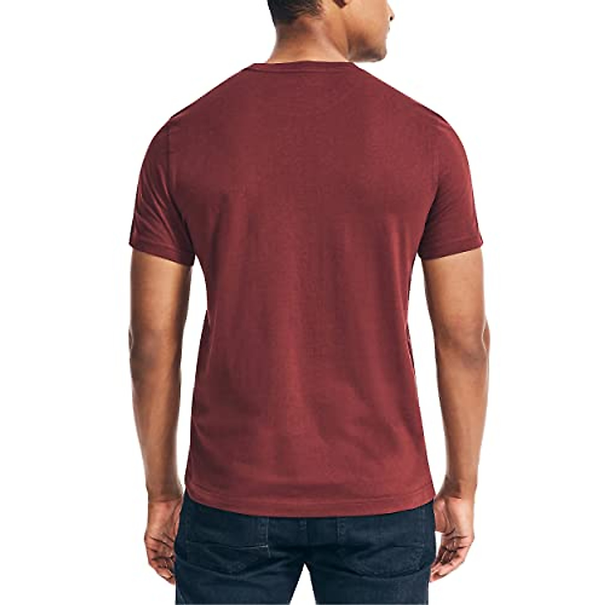 Nautica Men's Short Sleeve Solid Crew Neck T-Shirt, Royal Burgundy, X-Large
