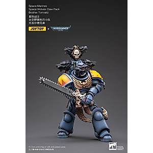HUAXI DARK SOURCE(HAINAN)TECH JoyToy Warhammer 40K: Space Wolves Claw Pack Torrvald 1:18 Scale Figure