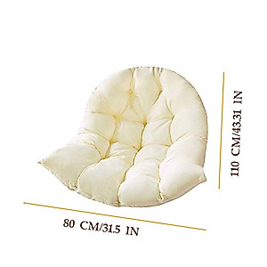 ROTORS Hammock Swing Chair Cushion, Hanging Basket Seat Cushion Pillow, Soft Comfy Hanging Egg Chair Back Cushions Pads for Indoor and Outdoor Patio Garden Offices (Gray)