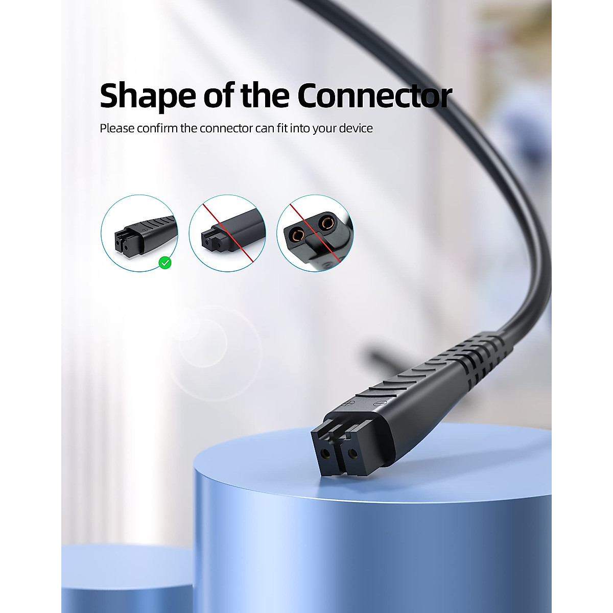 4.8V/5.4V Charger for Panasonic Shaver Charger- (Replacement for Arc3 Arc4 Arc5 Arc6 Electric Blade Razor Power Cord Adapter)