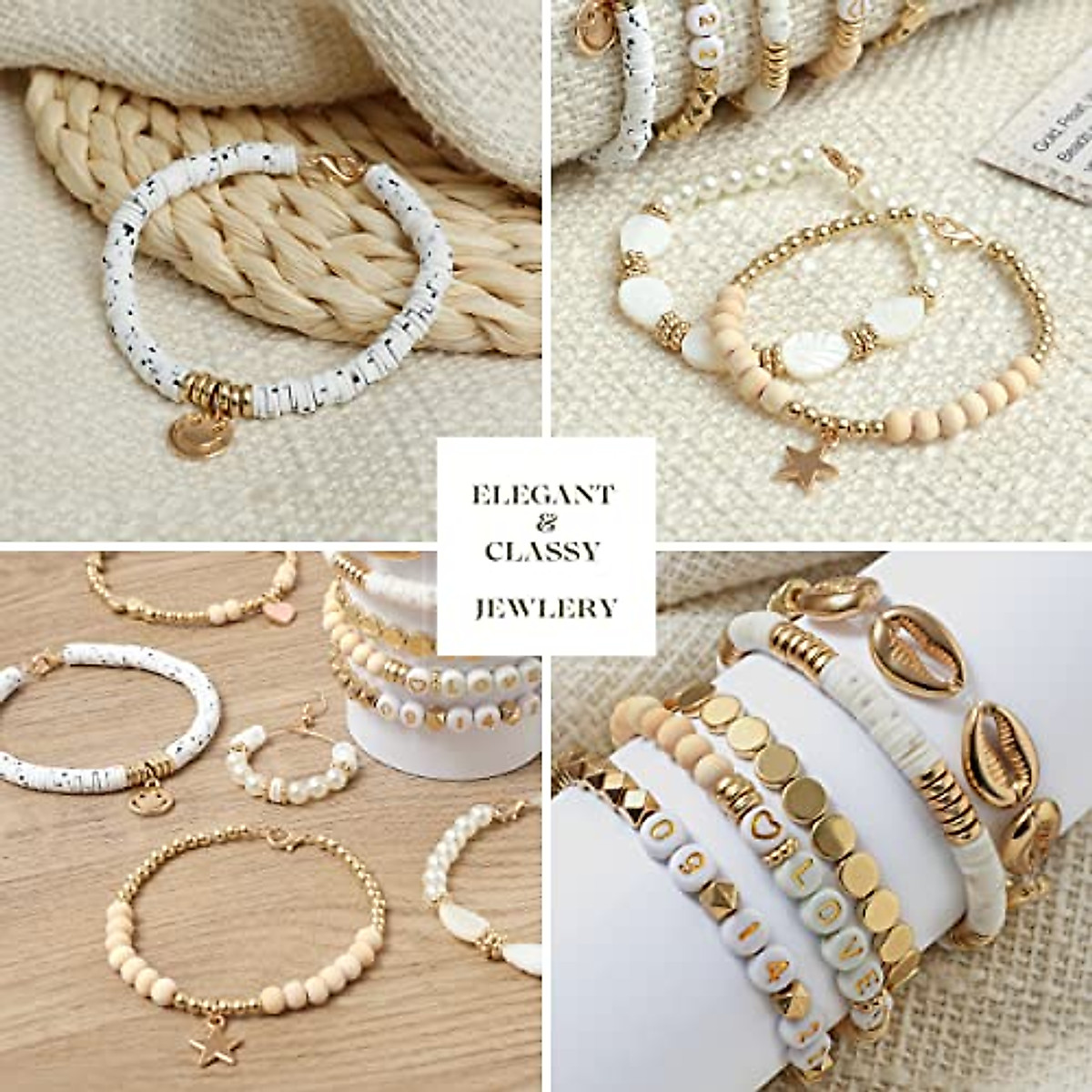 10500+ pcs Clay Beads for Bracelets Making Kit - Heishi Beads Kit for Jewelry Making - Polymer Clay Beads Bracelet Making Kit for Girls and Adults - Clay Bead Kit - Preppy Bracelet Maker Kit