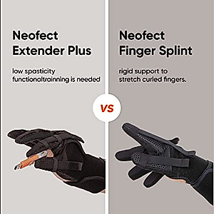 Neofect Finger Splint for Spastic Fingers Medium Right - Stroke Recovery Equipment , Finger exerciser, hand strengthener, finger regabilitation gloves, stroke hand splint, finger straightener, finger exetension exerciser, radial nerve palsy splint