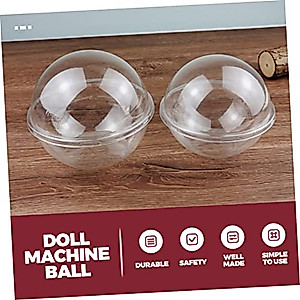 NOLITOY 25pcs Claw Machine Ball for Kids Clear Capsules Vending Machine for Kids Clear Fillable Ornaments Capsule for Gumball Machines Clear Round Ornaments Plastic Ball White tub