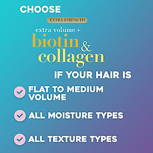OGX Biotin & Collagen Extra Strength Volumizing Conditioner for Thicker, Fuller Hair, 25.4 fl oz