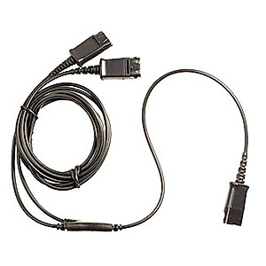 Call Center Headset QD Cable Y Splitter Adapter Trainer Cable for Training Center Compatible with Plantronics QD headsets Splitter Cable Connector