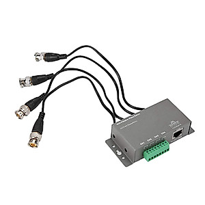 Simlug 4CH Passive Video Balun, Passive Video Balun Transceiver, NTSC,PAL,and SECAM Video Formats 60dB Crosstalk and Noise Immunity, for HD CCTV Office