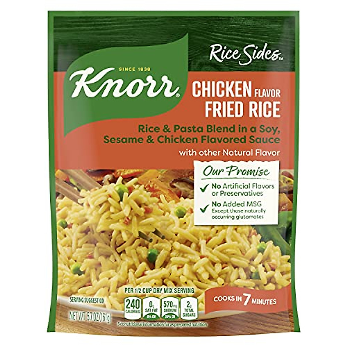 Knorr Rice Sides For a Tasty Rice Side Dish Chicken Fried Rice No Artificial Flavors, No Preservatives, No Added MSG 5.7 oz
