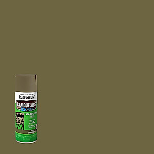 Rust-Oleum 279176 Camouflage 2X Ultra Cover Spray Paint, 12 oz, Army Green