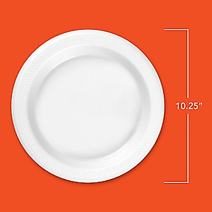 Hefty Deluxe Extra Strong & Deep Foam Plates, Round, White, 10.25 Inch, 21 Count