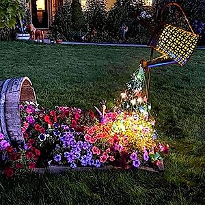 EDOF Solar Watering Can with Cascading Lights,Christmas Decorations Lights Waterproof Hanging Solar Lantern,Christmas Presents for The Children,Table Patio Yards Pathway Party Wedding Decor