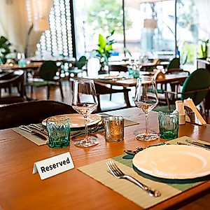 Honbay 2PCS Double Side Reserved Table Signs Tent Stainless Steel Desk Logo Indicator for Business Restaurant Banquets and Dinner Parties