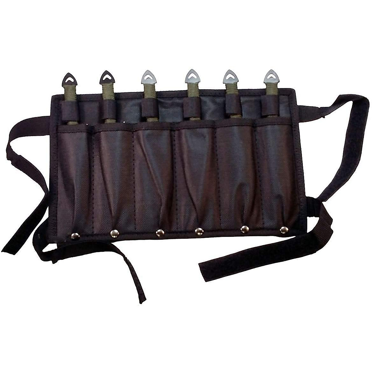 6 pcs. Ninja Tactical Combat Hunting Kunai Throwing Knife Set w/ Sheath Case