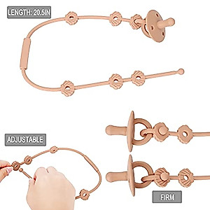 Toy Safety Straps, Socub Silicone Adjustable Baby Pacifier Teether Straps, 4pcs Toddler Toy Bottle Harness Straps for Strollers, High Chair, Cribs, Bags, BPA Free, Multi Colors