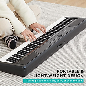 MUSTAR Digital Piano 88 Key Weighted with Stand, 88 Key Semi Weighted Keyboard Piano MEP-1100, Electric Piano Keyboard 88 Keys for Beginners, 2x25W Stereo Speakers, Case, Sustain Pedal, ABS, Black