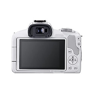 Canon EOS R50 Mirrorless Vlogging Camera (Body Only/White), RF Mount, 24.2 MP, 4K Video, DIGIC X Image Processor, Subject Detection & Tracking, Compact, Smartphone Connection, Content Creator