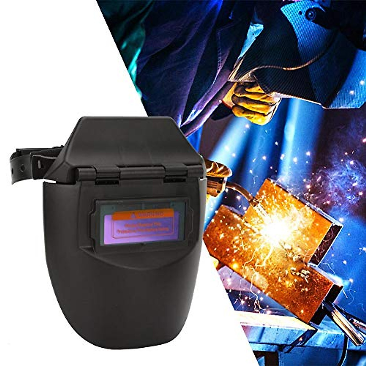 Idalinya Welding Helmets Solar Auto Darkening Photoelectric Welding Mask Welder Face Shield Half Helmet(Black)