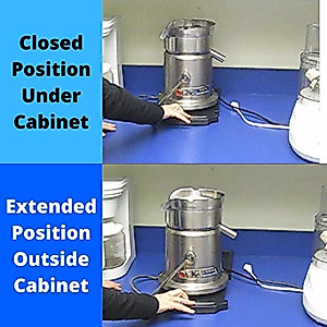 Kitchen Caddy Sliding Coffee Tray 12" Rolling Tray Sliding Appliance Tray For Coffee Maker Mixer Juicer Food Processor. Coffee Caddy Countertop Rolling Tray Appliance Slider