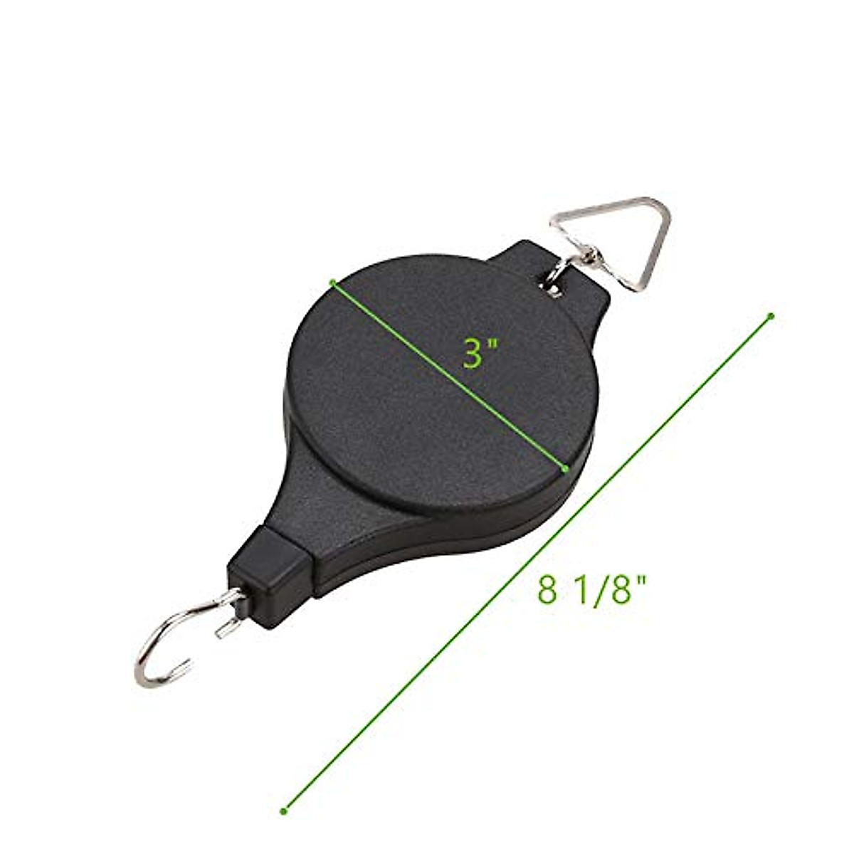 Plant Pulley, Retractable Heavy Duty Easy Reach Pulley Plant Hanging Flower Basket Hook Hanger, for Garden Baskets Pots Indoor Outdoor Decoration -2 Pieces in Black