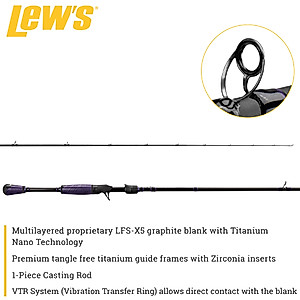 Lew's Team Lew's Pro-Ti Speed Stick 7'3" Medium Heavy Casting Rod