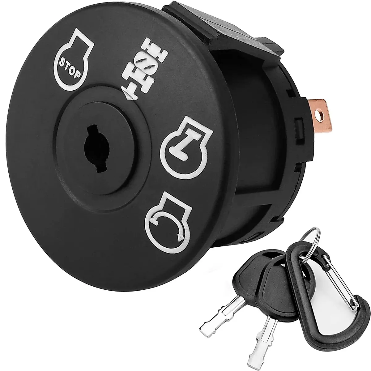 Lawn Mower Ignition Switch 4 Position with Key for Craftsman,532193350 193350 Lawn Mowers Key Switch,Compatible with AYP,Husqvarna,Sears,Poulan Pro Riding Lawn Mower Tractor