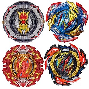 WTUME B-193 Ultimate Valkyrie 4-Piece Bey Battling Gyro Tops Set, Battle Burst Tops with Dangerous Belial Greatest Raphael Prominence Phoenix, Kids Boys Birthday Party Gift Idea