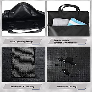 BeeGreen Black Laundry Bag for Traveling with Handles & Zipper Pockets Hanging Laundry Hamper Heavy Duty Collapsible Washable for Dirty Clothes College Dorm Gym Beach Pool Swimsuit