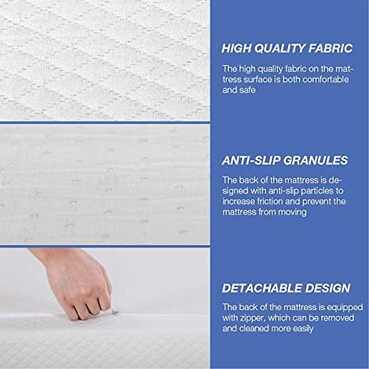 8 Inch Twin Mattress Cooling Gel Memory Foam Mattress CertiPUR-US Certified Medium Firm Feel Mattresses for Pressure Relieving & Cool Sleep Twin Size White