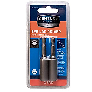 Century Drill & Tool 68700 Eye Lag Driver, 1/4" Hex
