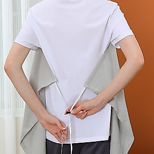 Hicoco 100% Muslin Cotton Breastfeeding Cover, Multi-use Nursing Covers with Arch Neckline, Breathable Nursing Apron (grey)