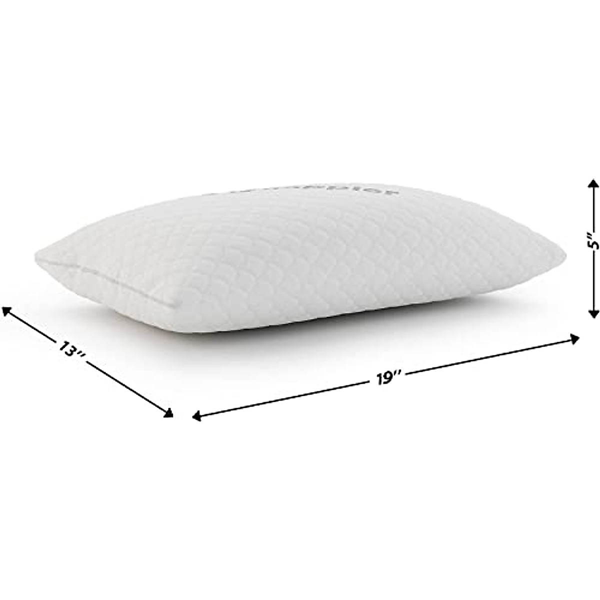 Nappler Small Shredded Memory Foam Pillow for Travel and Camping - Compressible Medium Firm Bed Pillow, Contoured Support, Breathable Cover, Machine Washable, Ideal Backpacking, Airplane and Car