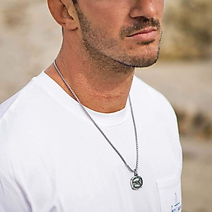 NAUTORA Redfish/Trout Necklace - Pendant Crafted in Sterling Silver on a 22" Necklace Box Chain