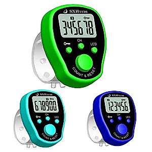 Youngy 5 Channel Finger Counter LCD Electronic Digital Chanting Counters Tally Counter