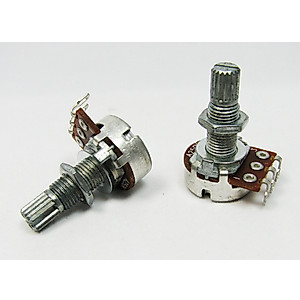 2-pack 250K Long-Shaft Audio-Taper Guitar Volume Potentiometers