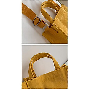 Danling&Unique Women/Girls Small Corduroy Pocket Tote Bag Mini Top Handle Bag Casual Shoulder Bag Handbag Crossbody Bag black