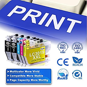 Jagute LC3019 Compatible Ink Cartridge Replacement for Brother LC3019 LC3019 XXL Work for Brother MFC-J5330DW MFC-J6530DW MFC-J6730DW MFC-J6930DW MFC-J6530DW MFC-J5335DW(2Black/Cyan/Magenta/Yellow)