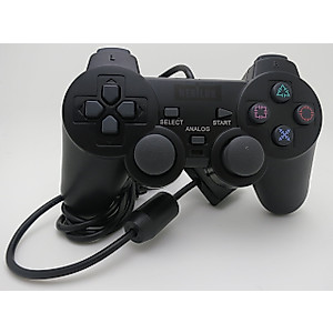 NEXiLUX PS2 Controller Compatible with Sony Playstation 2 & Ps1 / Psone, Black