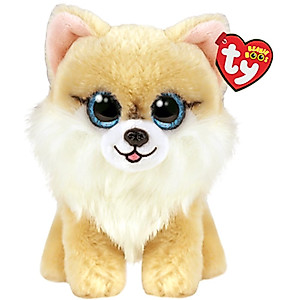 Ty Beanie Boo Honeycomb The Tan Dog - 6 inch, White