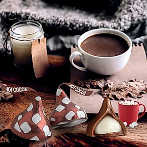 Hershey's Kisses Bulk Candy, Milk Chocolate With Marshmallow Flavored Creme Candy, Hot Cocoa Candy, Bulk Bag, Romantic Gift, Individually Wrapped In Brown And White Foil (Hot Cocoa, 2 Pound)