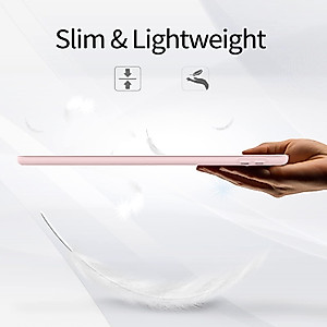 Aoub Case for iPad 6th Generation 2018/iPad 5th Generation 2017 9.7 Inch Case, Trifold Stand Protective Slim Lightweight Smart Cover, Auto Sleep/Wake, Soft TPU Back Case for ipad 9.7 inch - Light Pink