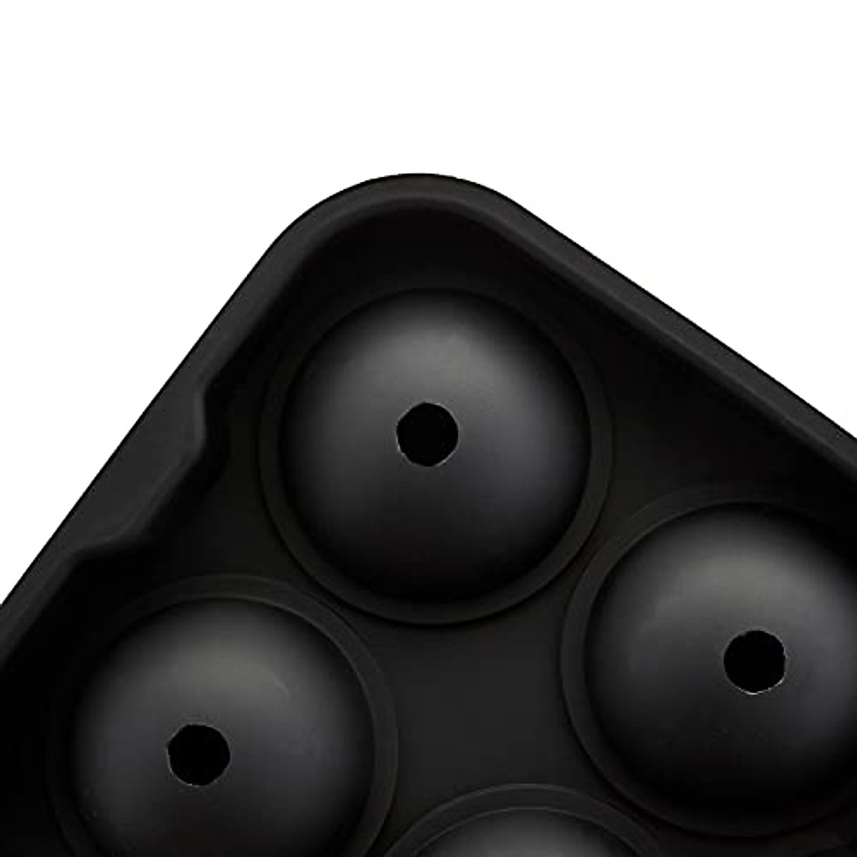 AmazonCommercial Silicone Ice Cube Tray - Set of 2 with (1) Spherical mold and (1) Square mold
