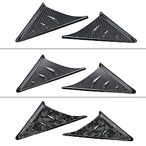 JSWAN Carbon Fiber A Pillar Rearview Mirror Panel Trim Cover for GR Supra A90 2019-2023 Side Window A-Pillar Triangle Cover (Bright Black)