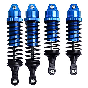 Hobbyfire Shocks Aluminum Threaded Absorber Damper Upgrades Parts Accessories for 1/10 Traxxas Rustler 4X4 VXL Stampede 4X4 Hoss 4X4 Replace 5862 (Navy Blue)