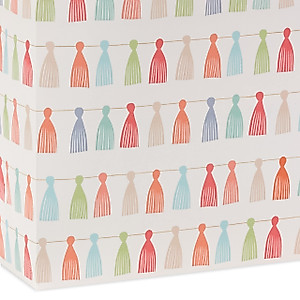 Hallmark Signature Studio 10" Large Gift Bag with Tissue Paper (Rainbow Tassels) for Birthdays, Promotions, Graduations, Bridal Showers