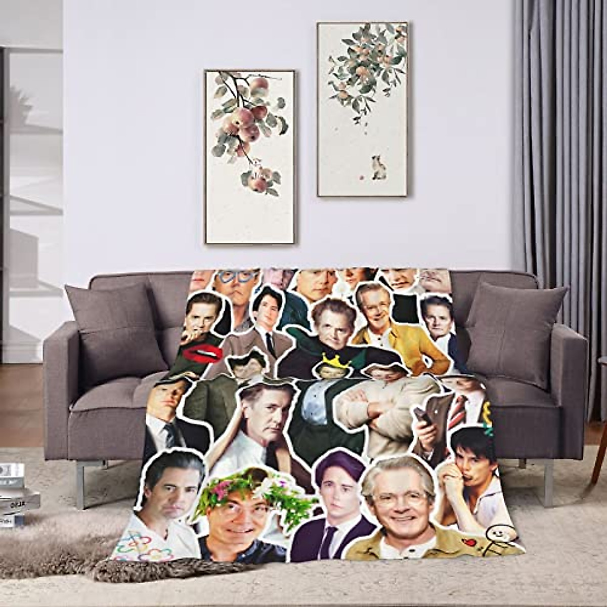 Blanket Kyle MacLachlan Soft and Comfortable Warm Fleece Blanket for Sofa, Office Bed car Camp Couch Cozy Plush Throw Blankets Beach Blankets