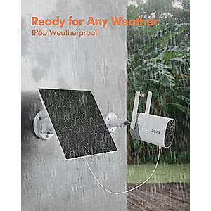 Dzees 5W Solar Panel for Wireless Outdoor Security Camera, Compatible with Rechargeable Battery Powered Camera, Continuous Solar Power for Camera, Waterproof, Reliable and Non-Stop Green Charging